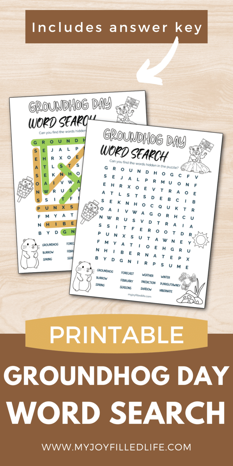 Groundhog Day Word Search