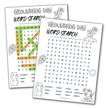 Groundhog Day Word Search