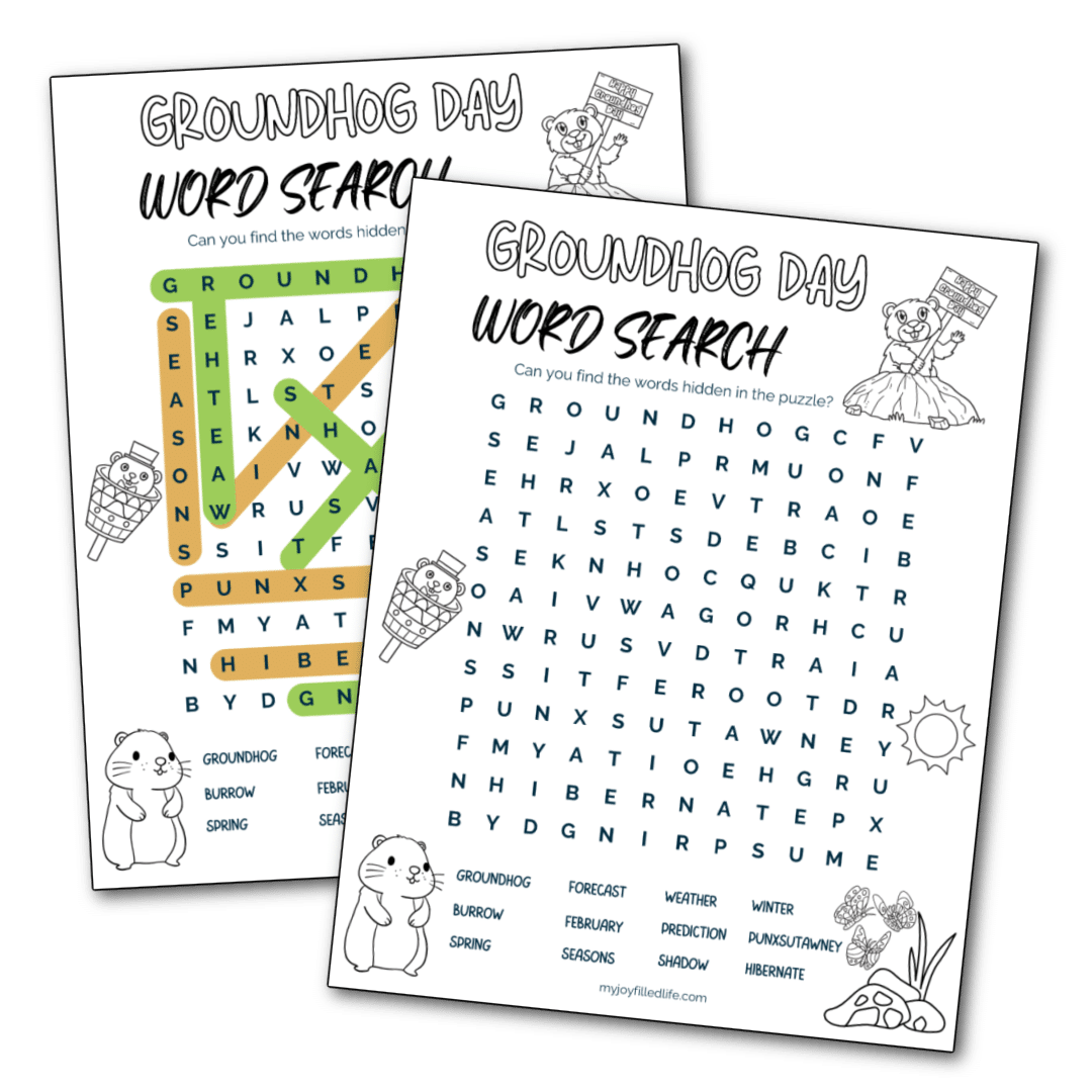 Groundhog Day Word Search Free Printable | Gerald Printable