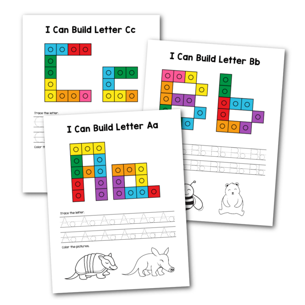 Alphabet Snap Cube Worksheets - My Joy-Filled Life