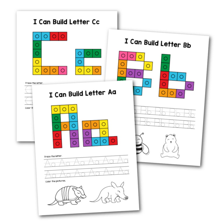 Alphabet Snap Cube Worksheets - My Joy-Filled Life