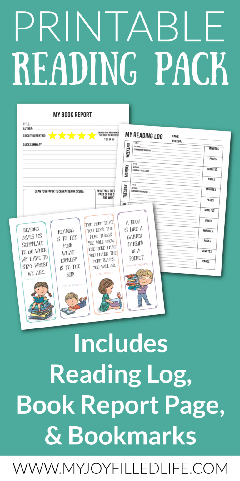 Printable Reading Pack - My Joy-Filled Life