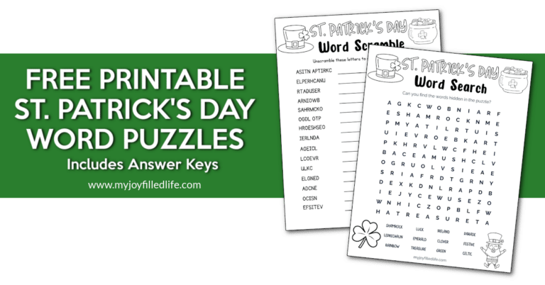 St. Patrick's Day Word Puzzles