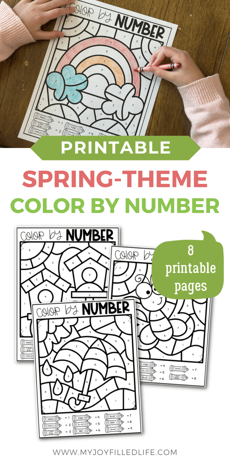 Spring Color by Number Worksheets - My Joy-Filled Life