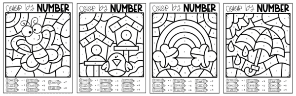 Spring Color by Number Worksheets - My Joy-Filled Life