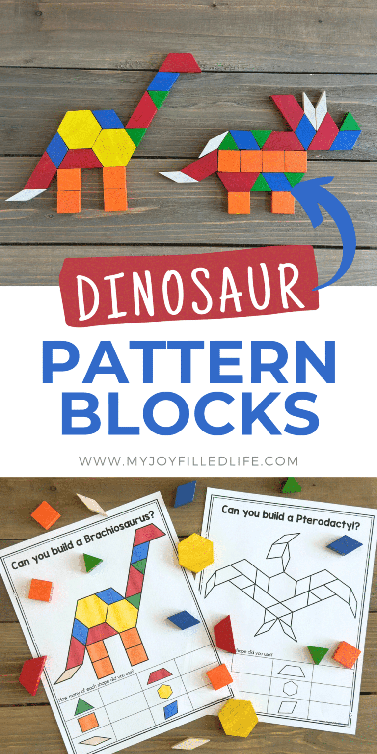 Dinosaur Pattern Block Mats - My Joy-Filled Life