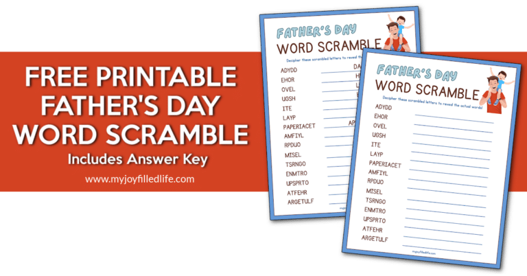 Father's Day Word Scramble