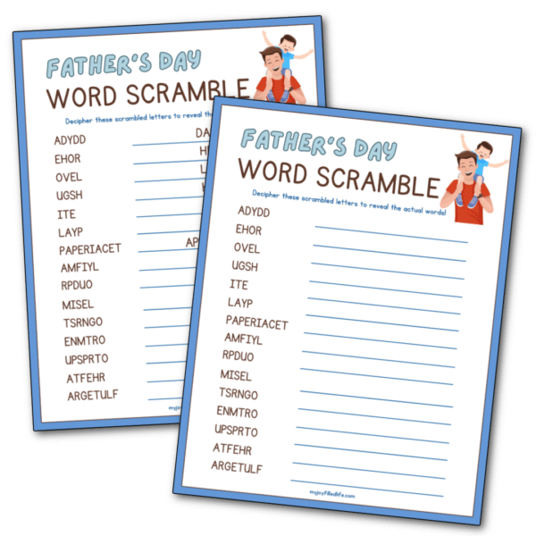 Father's Day Word Scramble