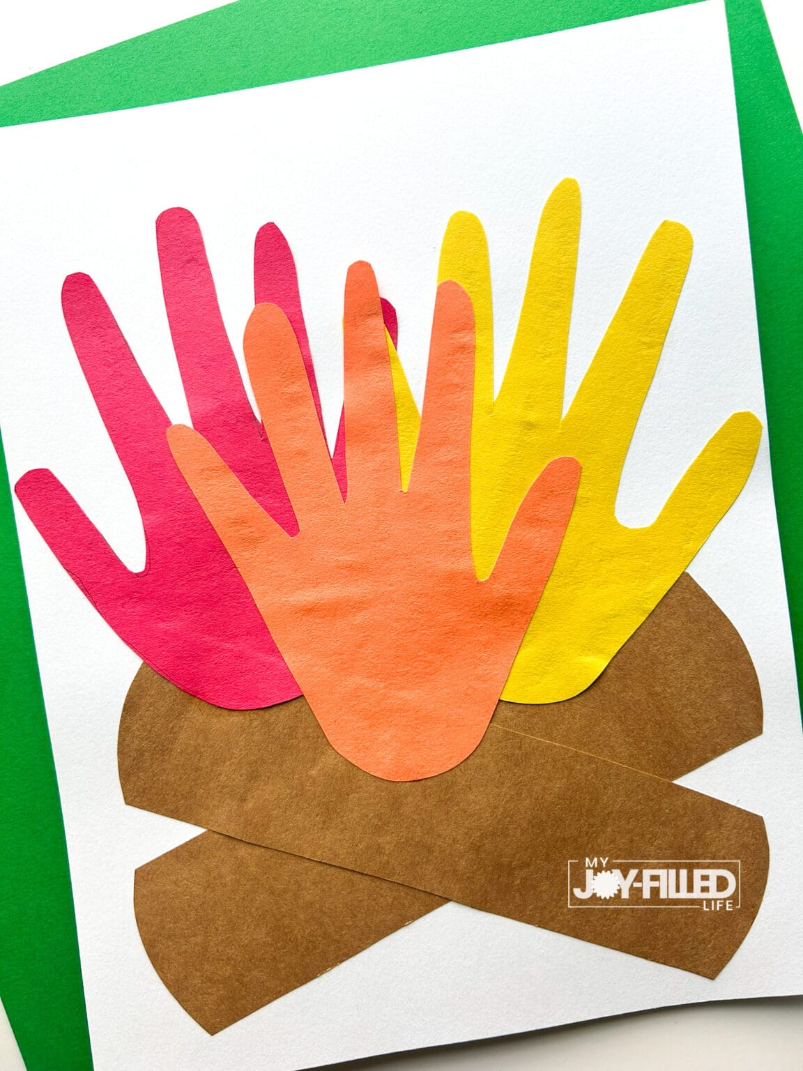 Handprint Campfire Craft