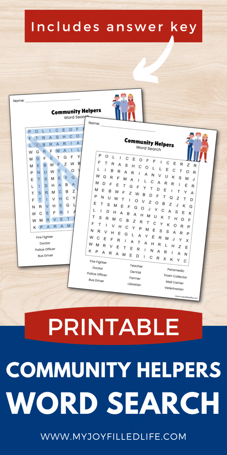 Community Helpers Word Search