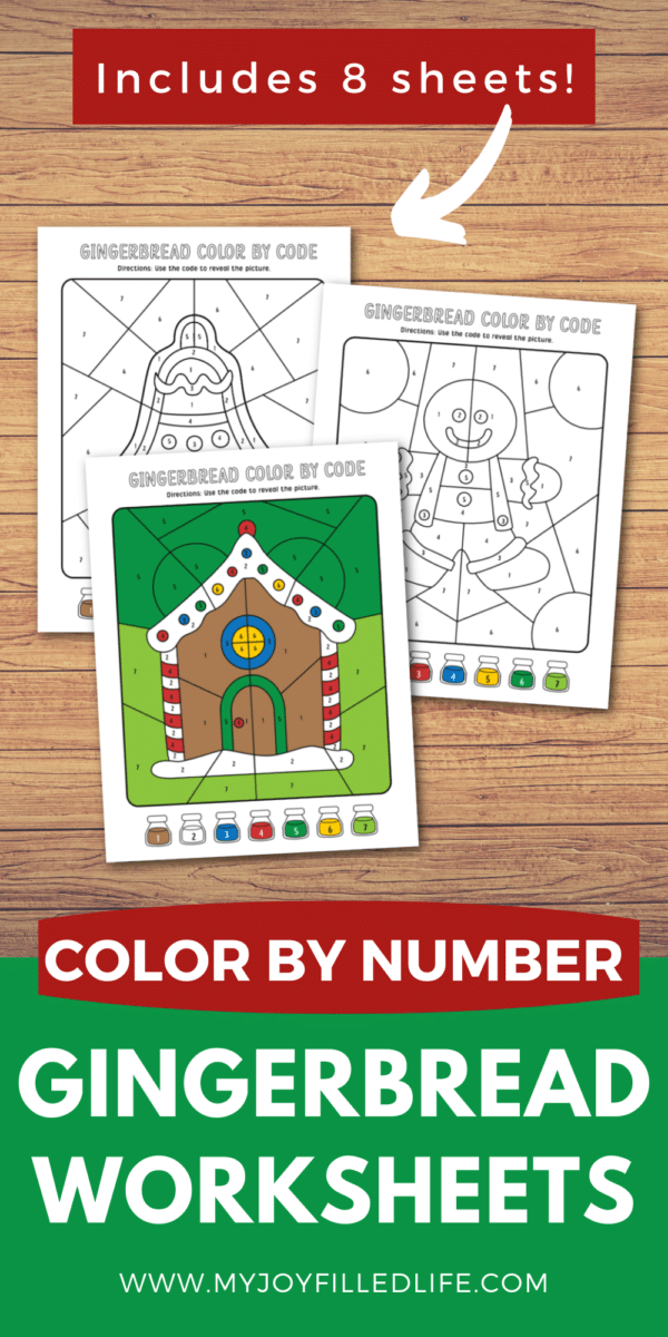 Gingerbread Color By Number - My Joy-Filled Life