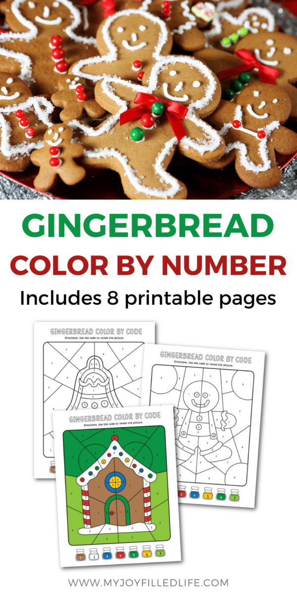 Gingerbread Color By Number - My Joy-Filled Life