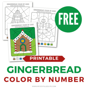 Gingerbread Color by Number Square - My Joy-Filled Life